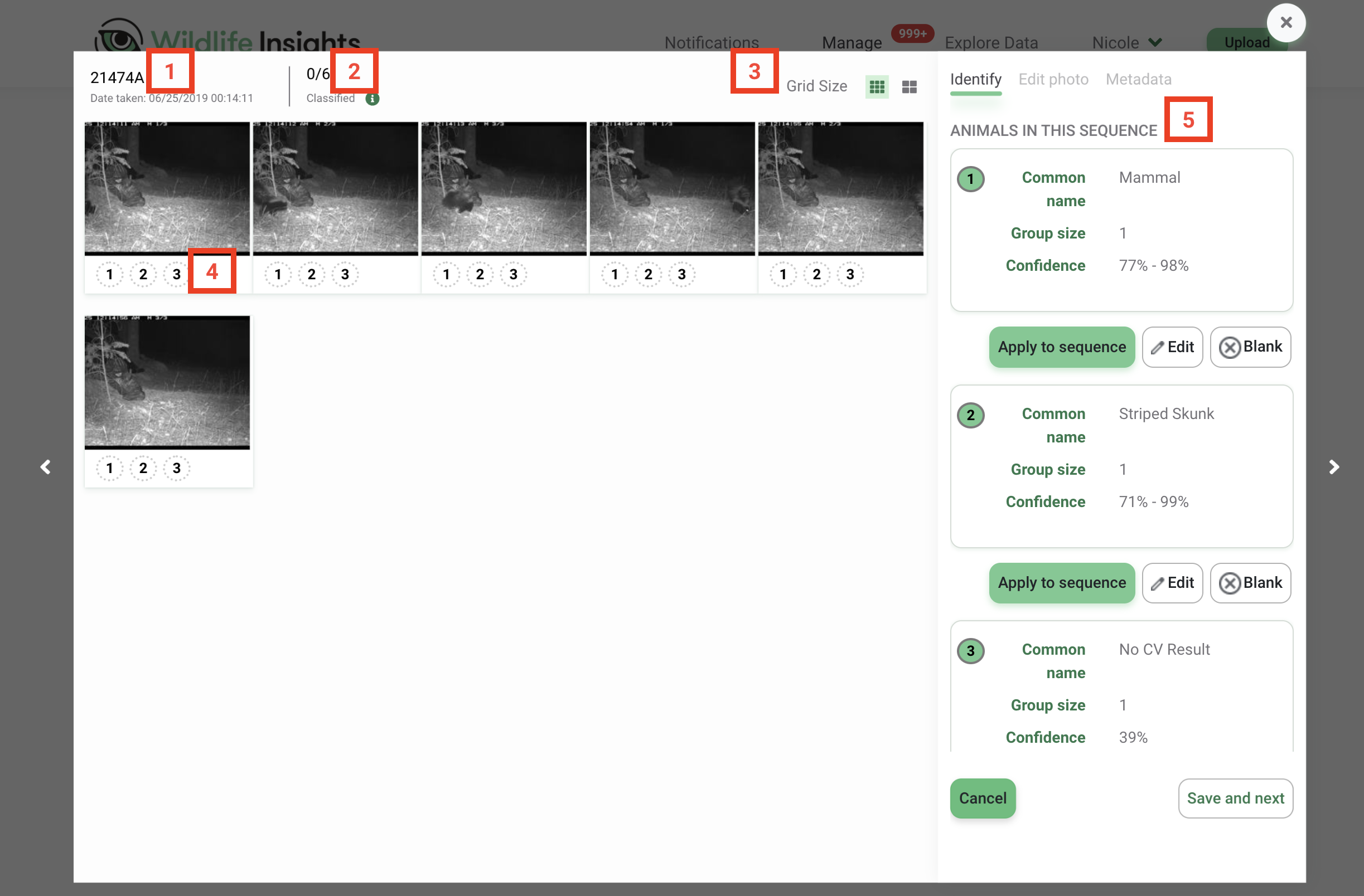 Sequence projects | Wildlife Insights